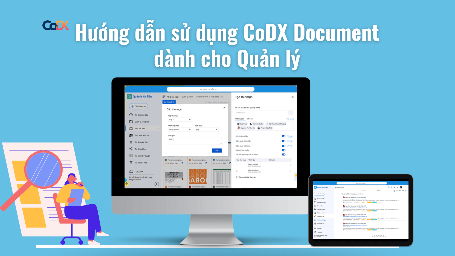 Hướng dẫn sử dụng CoDX Document cho quản lý