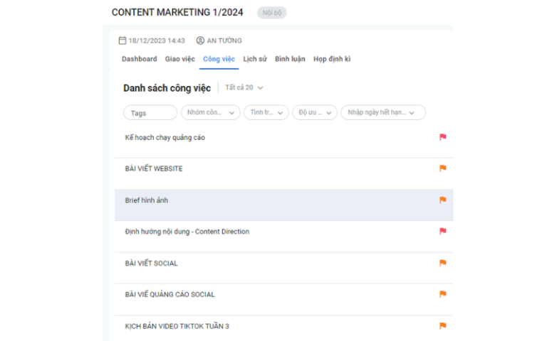 [Download mẫu] Lập kế hoạch Content Marketing chuyên nghiệp với CoDX Task